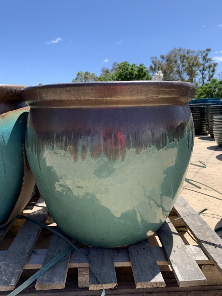 Delta Pot (Copper over Aqua) | Down to Earth Garden Supplies