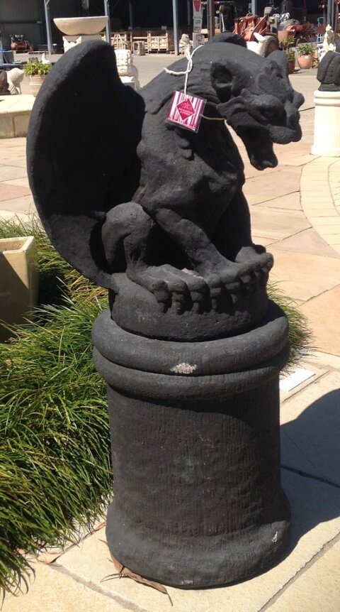 GARGOYLE STATUE ON STAND | Down to Earth Garden Supplies