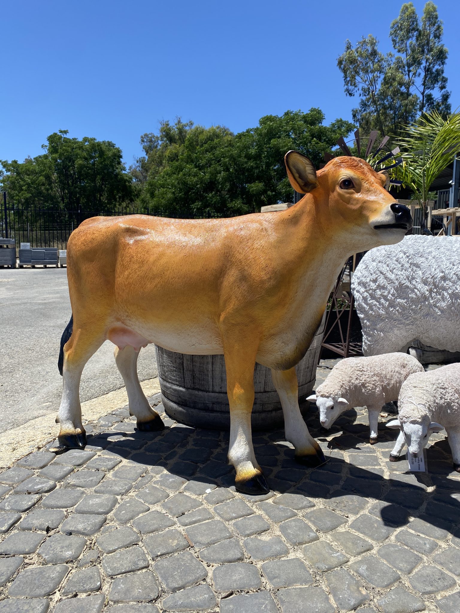 Fiberglass Cattle - Lg Cow | Down to Earth Garden Supplies